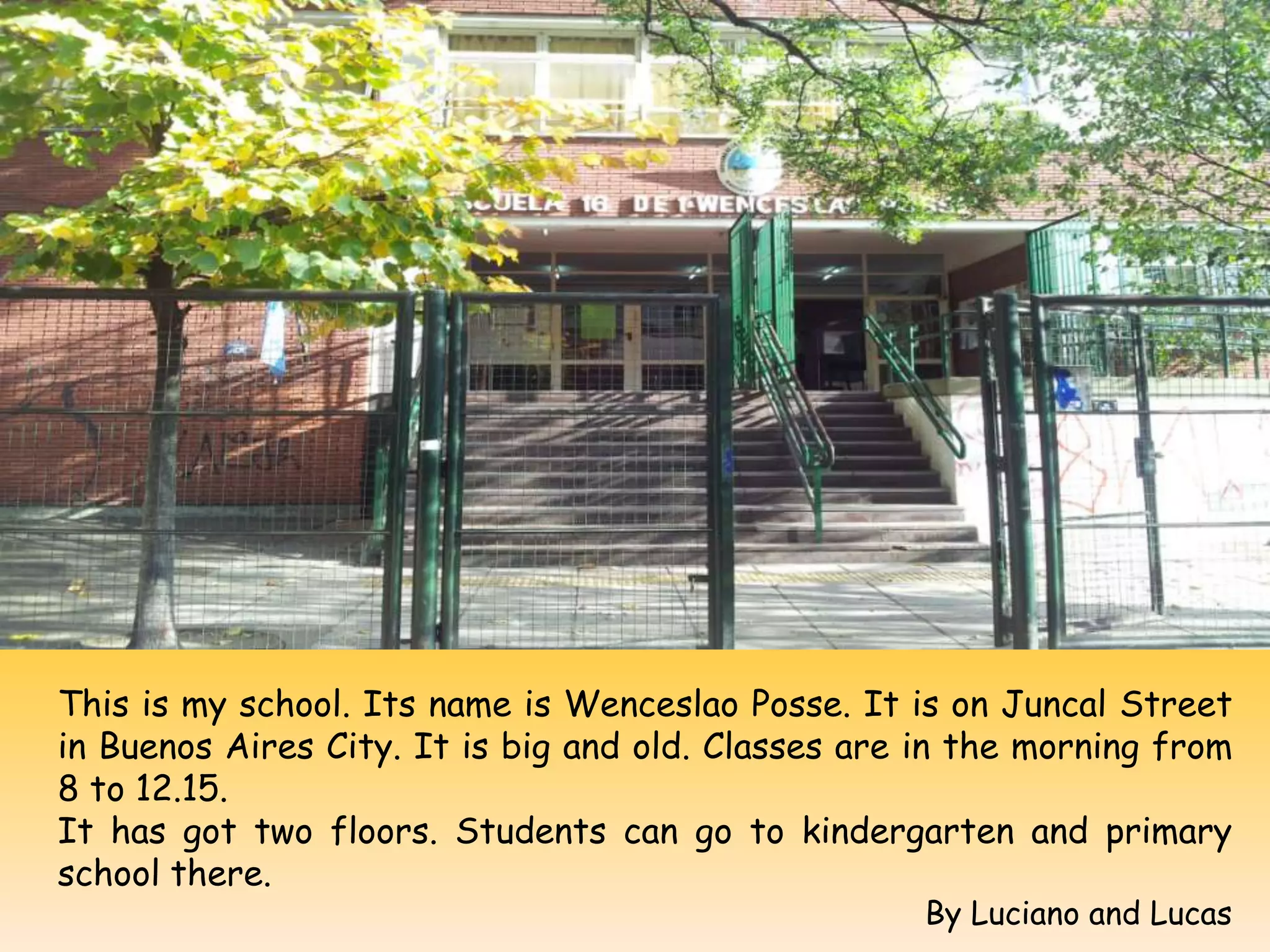 Presentation my school 6th b | PPTX