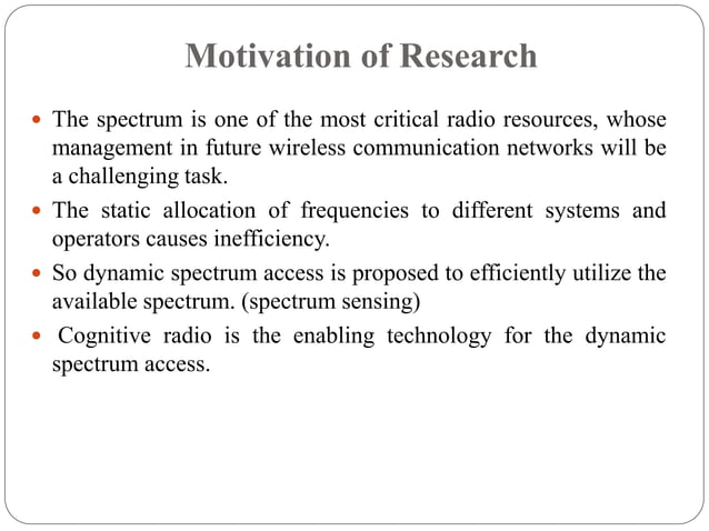Enhanced Cognitive Radio Network In Dynamic Spectrum Sensing Ppt
