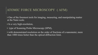 ATOMIC FORCE MICROSCOPY | PPTX