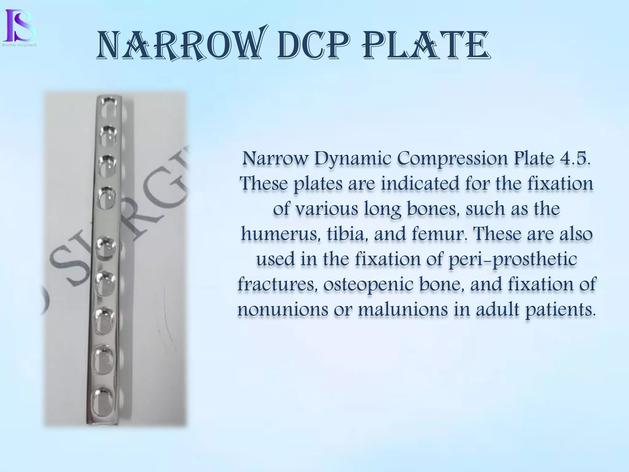 NARROW DCP PLATE | PDF