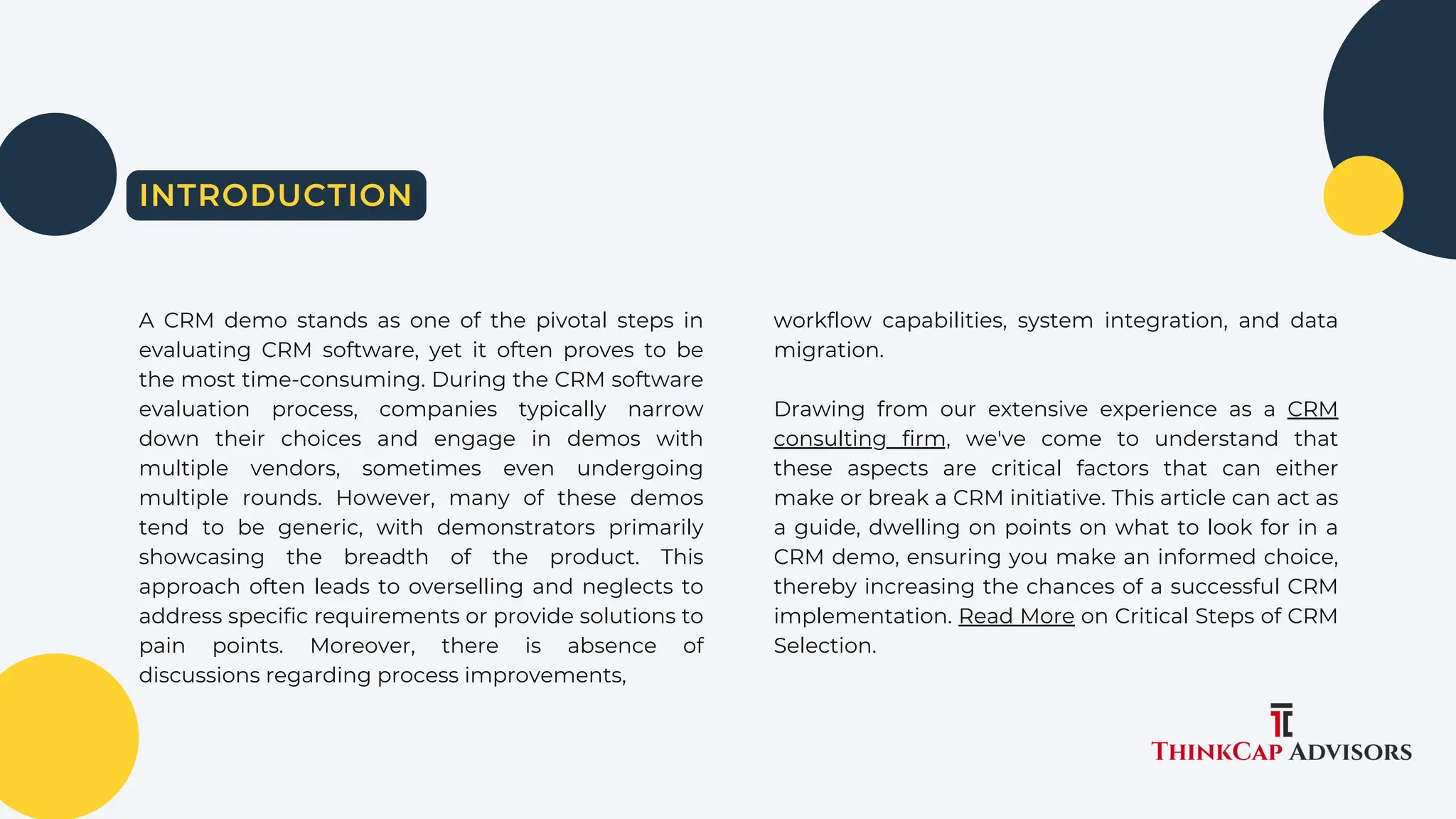 Navigating CRM Demos: A Comprehensive Guide From CRM Consulting Experts | PPT