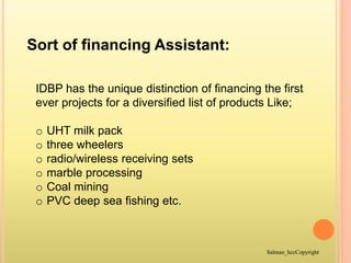 Industrial Development Bank of Pakistan | PPTX | Business Banking ...