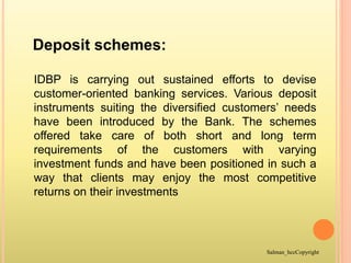 Industrial Development Bank of Pakistan | PPTX | Business Banking ...