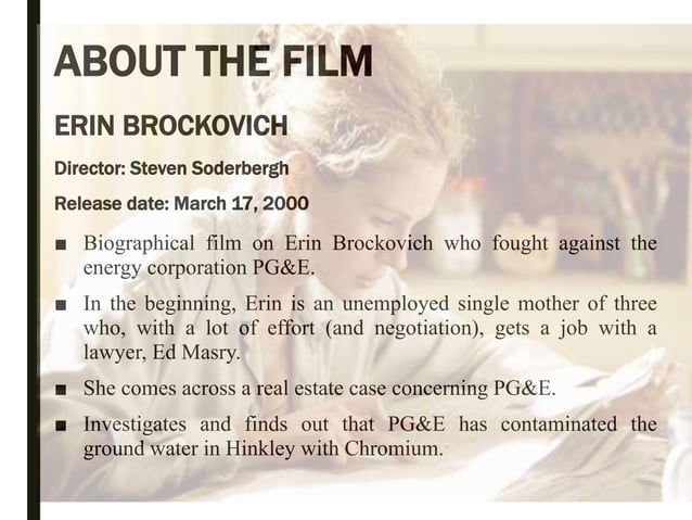 Negotiation in Erin Brockovich (Movie) | PPT