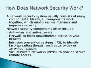 Presentation network security | PPTX