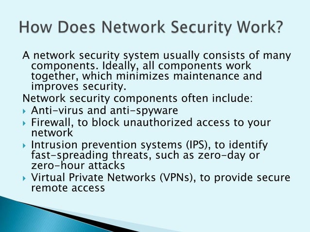 Presentation network security | PPTX