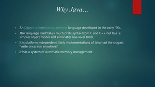 Core java | PPTX | Programming Languages | Computing
