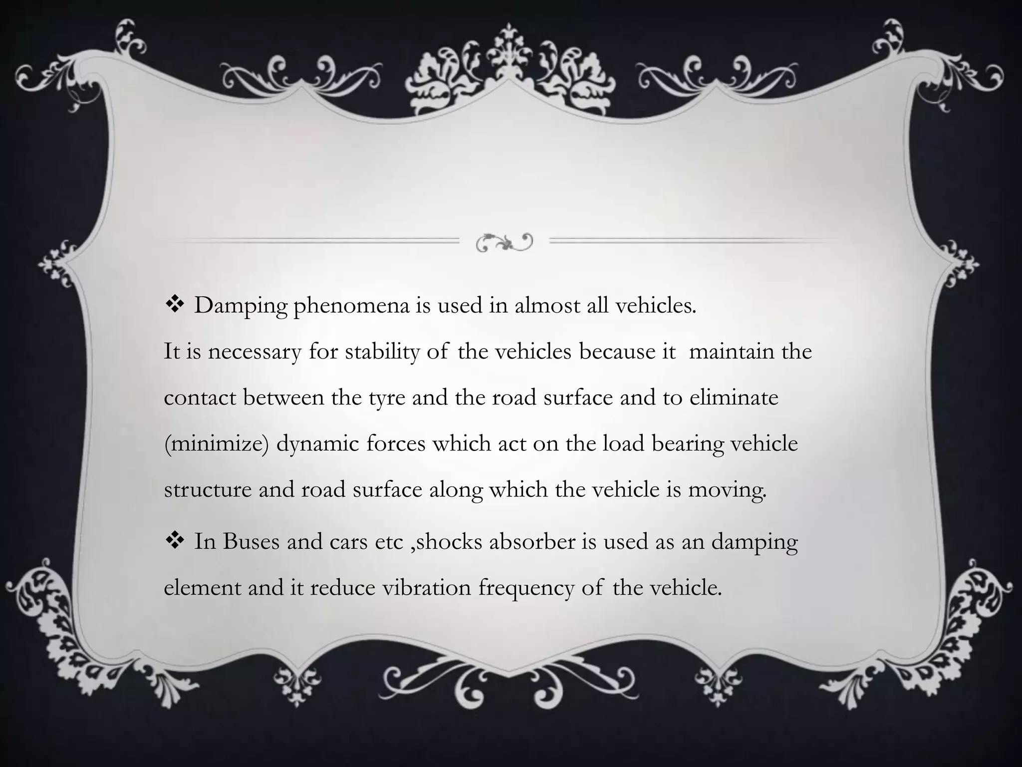 Damper and its elements | PPTX