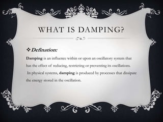 Damper and its elements | PPTX