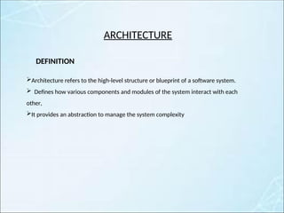 software design and architecture modularity | PPT