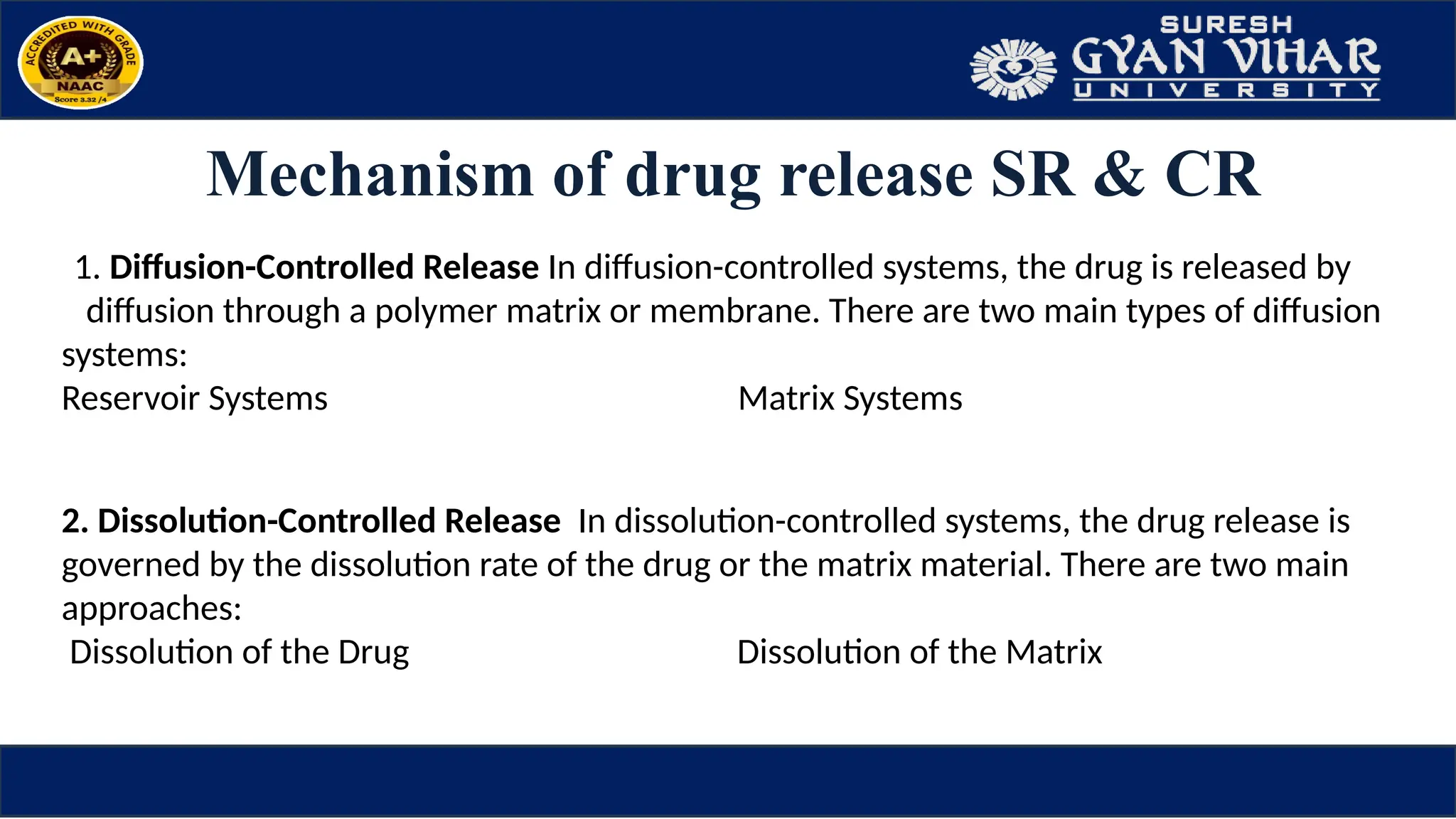 Sustain release and Controlled release drug delivery system | PPTX
