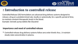 Sustain release and Controlled release drug delivery system | PPTX