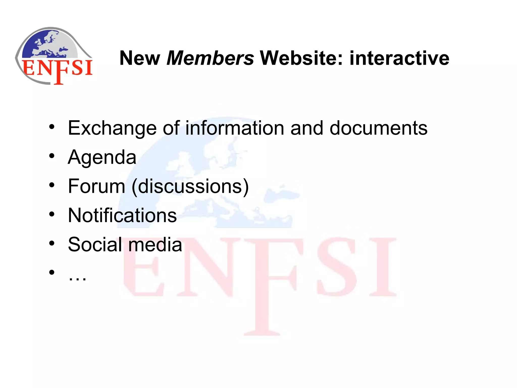 Presentation new ENFSI website AM2012 | PPT