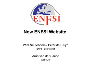 Presentation new ENFSI website AM2012 | PPT