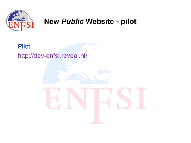 Presentation new ENFSI website AM2012 | PPT