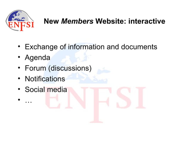 Presentation new ENFSI website AM2012 | PPT