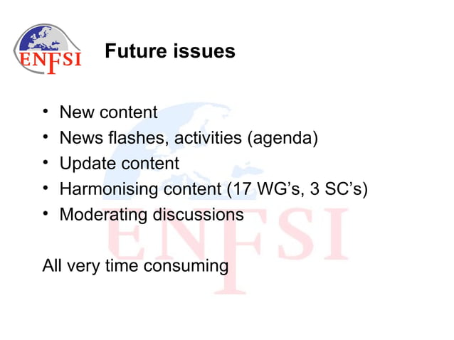 Presentation new ENFSI website AM2012 | PPT