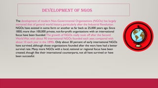 Presentation NGO a non governmental oraganisation | PPTX