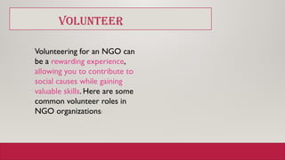 Presentation NGO a non governmental oraganisation | PPTX