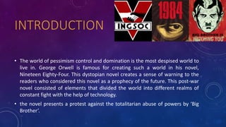Nineteen Eighty Four novel presentation by Nidhi Dave | PPT