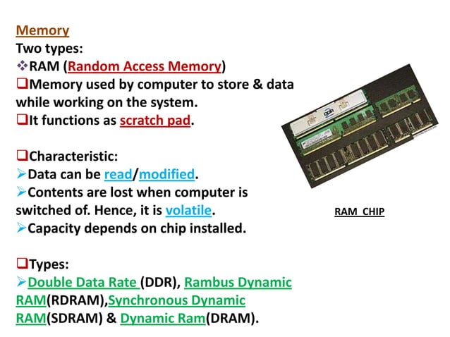 COMPONENTS OF SYSTEM UNIT | PPT | Free Download