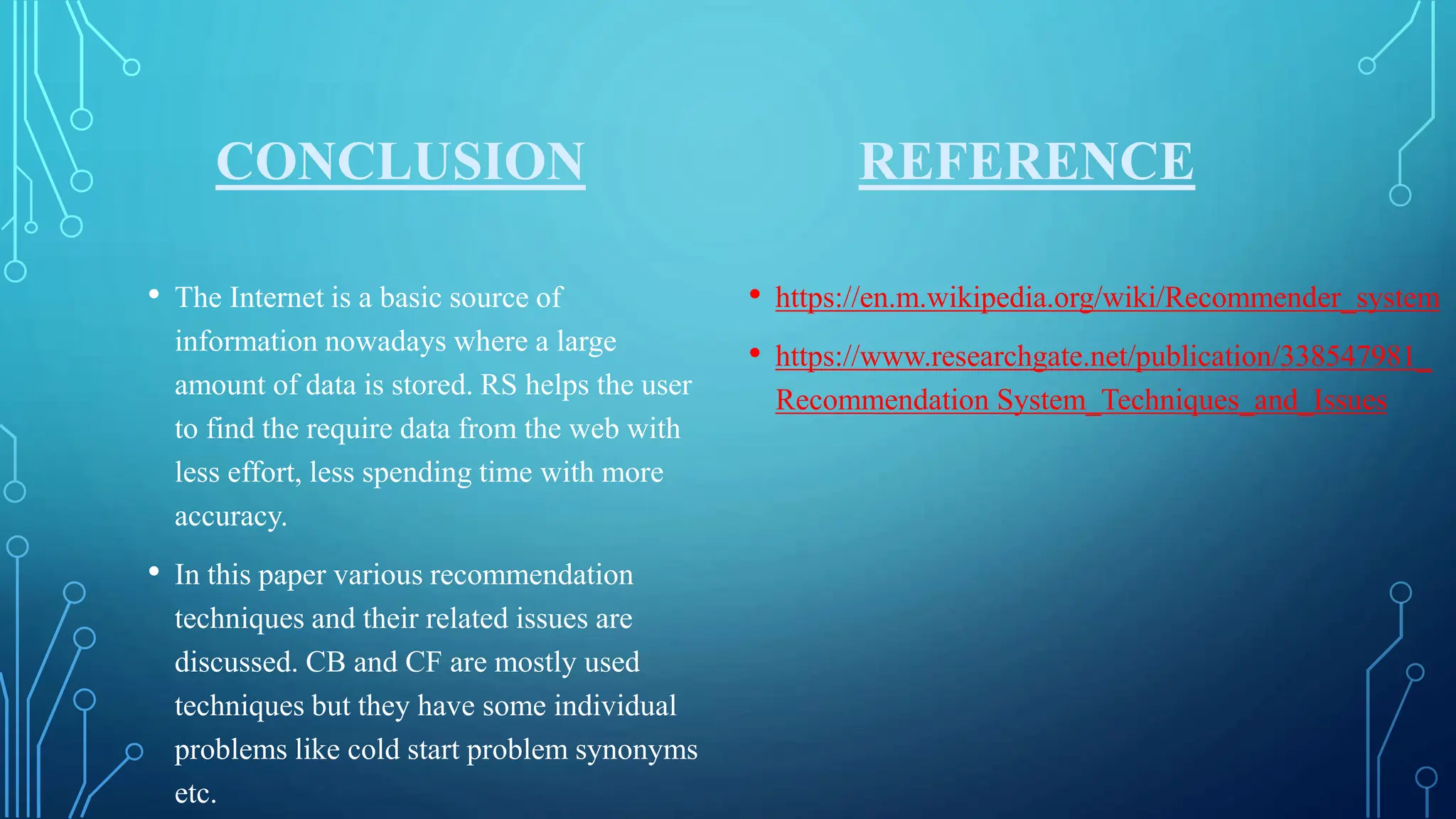 recommendation system techunique and issue | PPTX