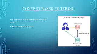 recommendation system techunique and issue | PPT