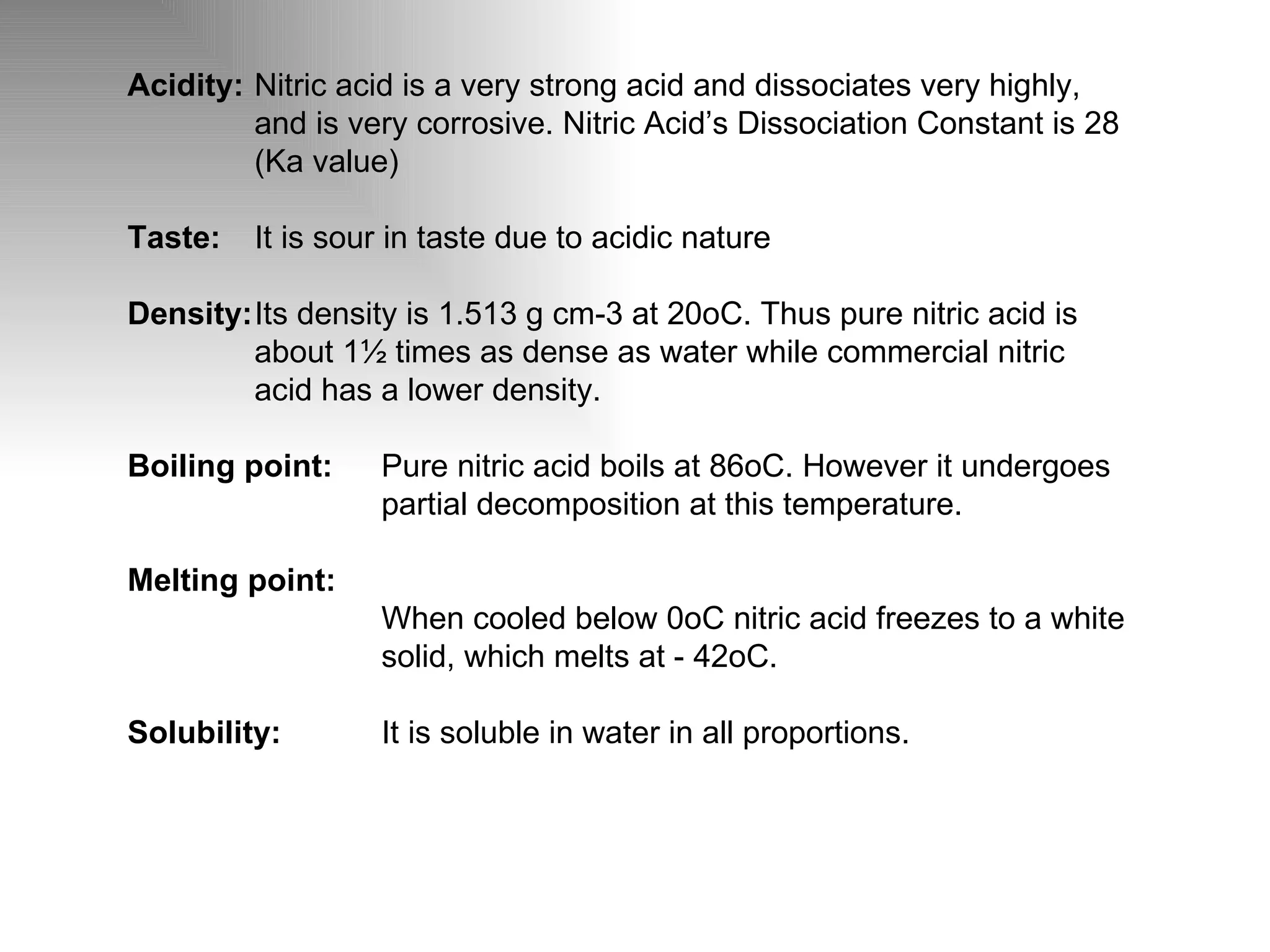 Presentation Nitric Acid | PPT