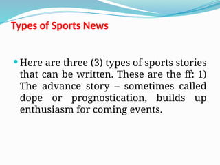 Sports writing tips, the do's and don t's to improve writing skills | PPTX