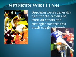 Sports writing tips, the do's and don t's to improve writing skills | PPTX