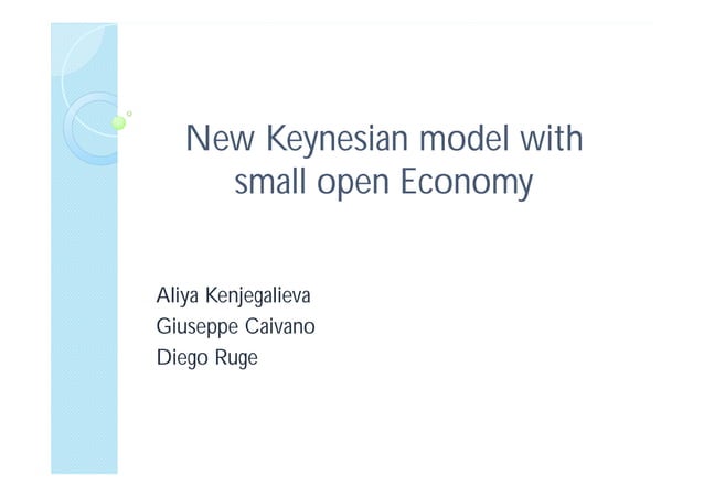 New Keynesian Model in Open Economy | PPT