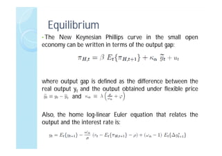 New Keynesian Model in Open Economy | PPT