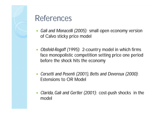 New Keynesian Model in Open Economy | PPT