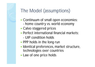 New Keynesian Model in Open Economy | PPT