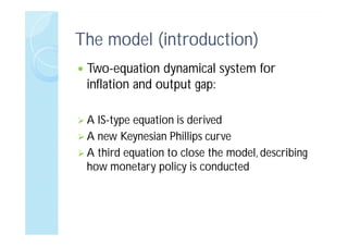 New Keynesian Model in Open Economy | PPT