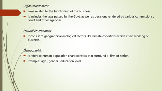 EXTERNAL ENVIRONMENT OF BUSINESS | PPTX