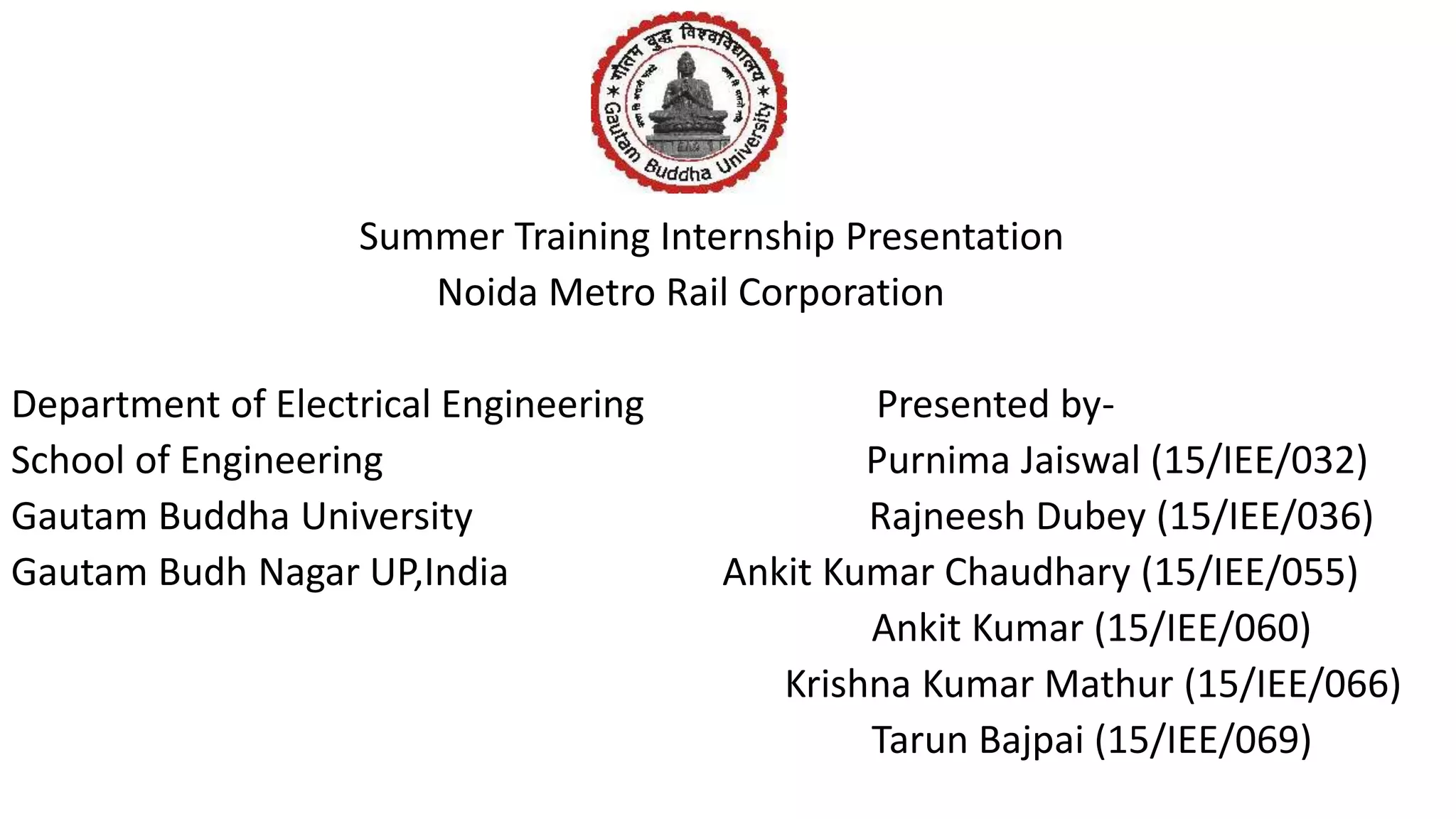 Noida Metro Rail Corporation | PPT