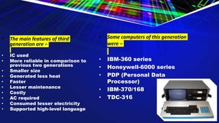 Computer Generations | PPTX | Desktops | Computing
