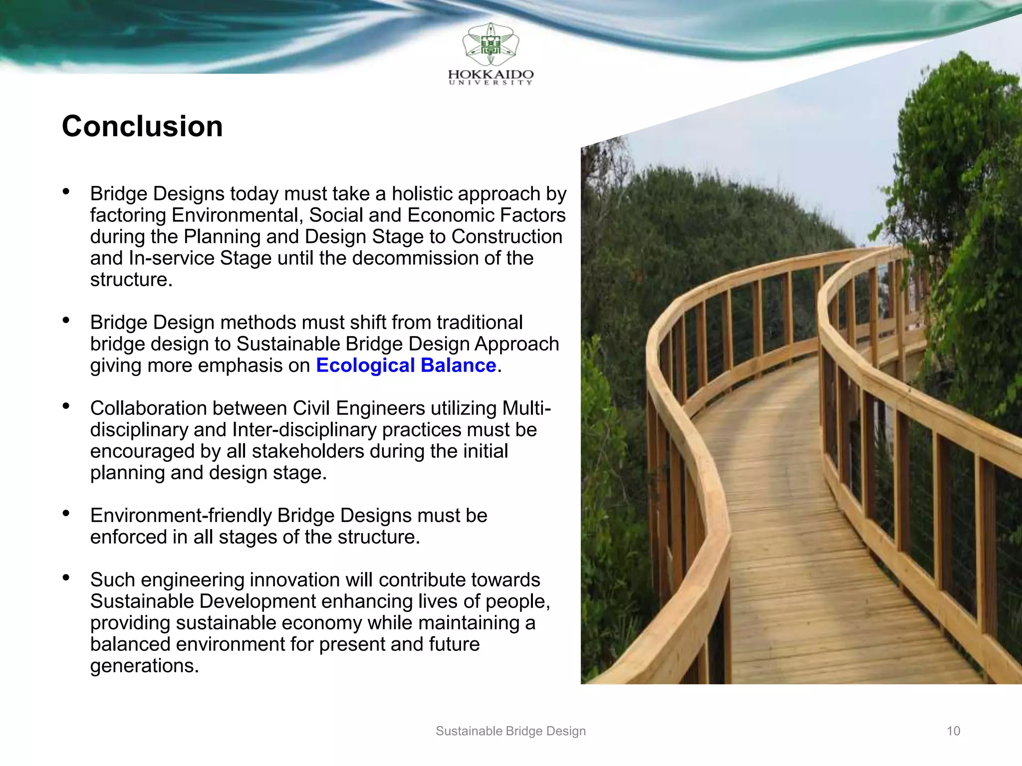 Sustainable Bridge Design | PPTX