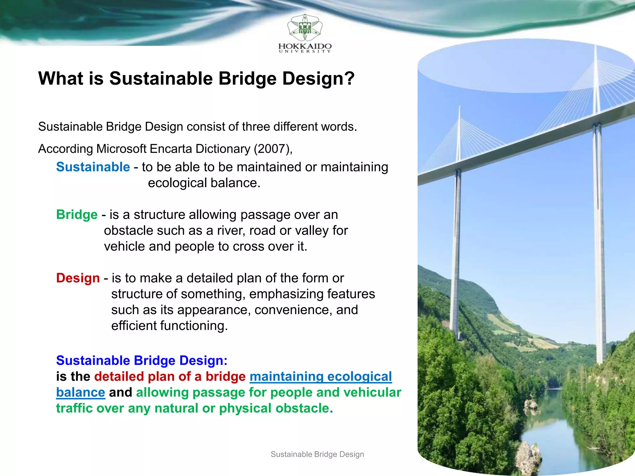 Sustainable Bridge Design | PPTX