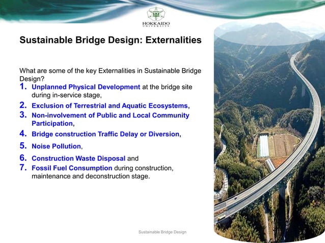 Sustainable Bridge Design | PPTX | Civil Engineering Industry | Industries