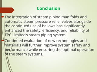 Steam Piping Safety Enhancement with Manifold | PPT