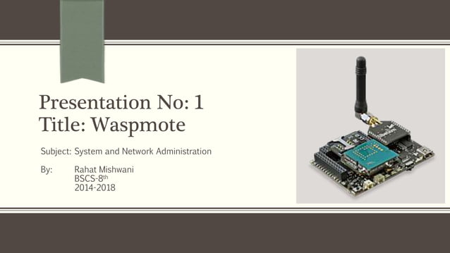 waspmote Presentation | PPT