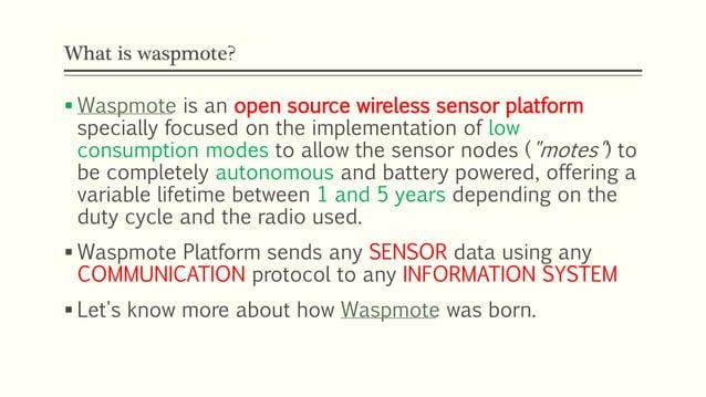 waspmote Presentation | PPT