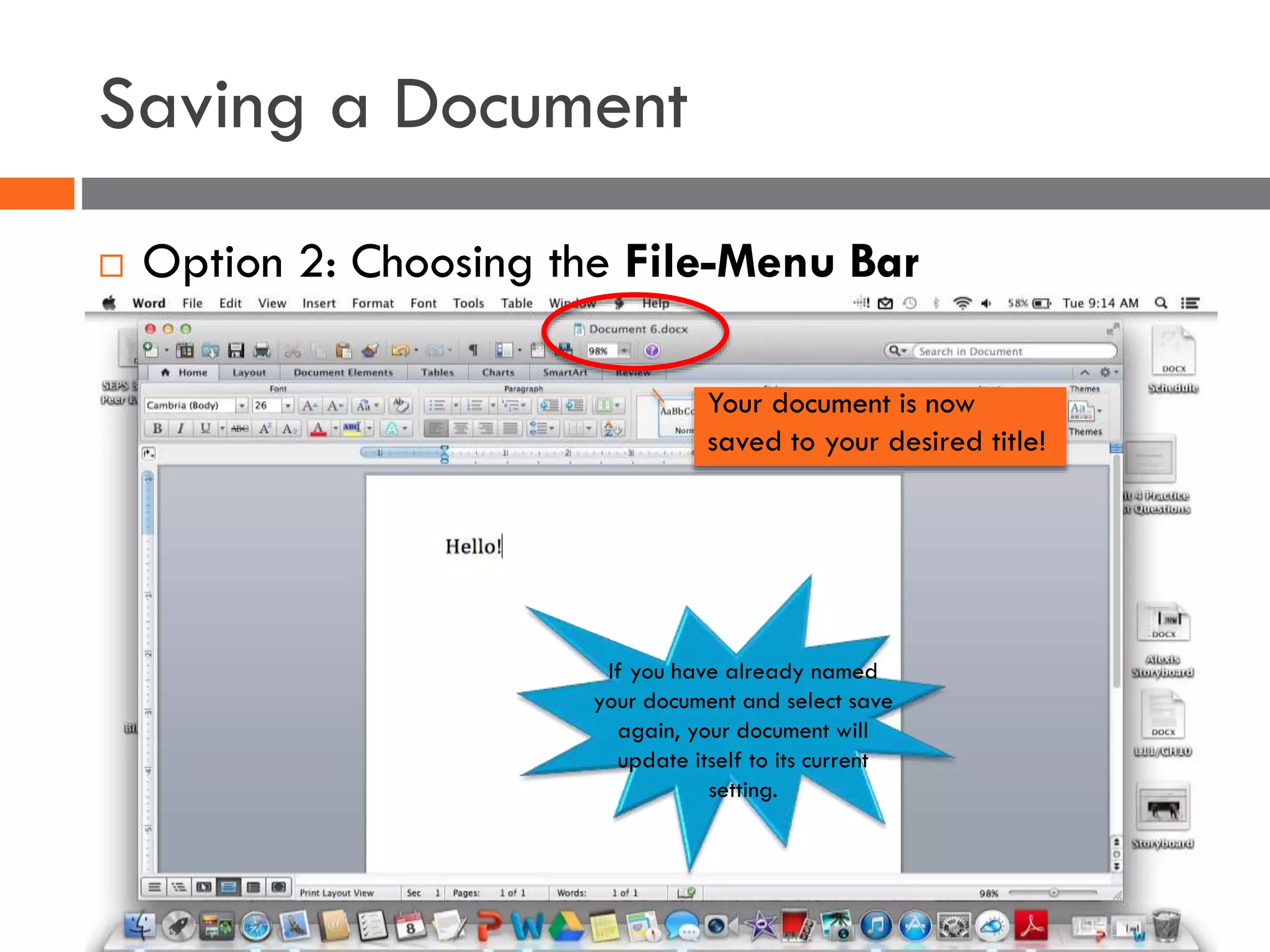 How to Create & Save a Document | PPTX