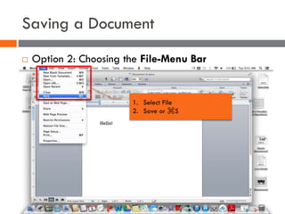 How to Create & Save a Document | PPTX