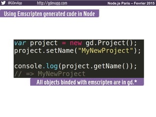 From a native app to a webapp using Node.js and emscripten | PPT