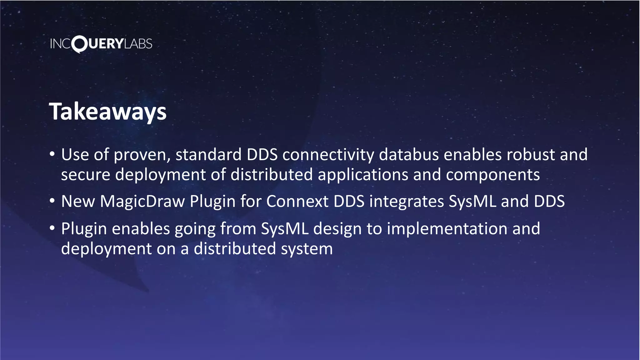 Introducing the New MagicDraw Plug-In for RTI Connext DDS: Industrial IoT Meets SysML | PPT