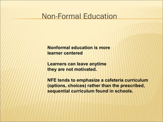 Non formal education | PPT