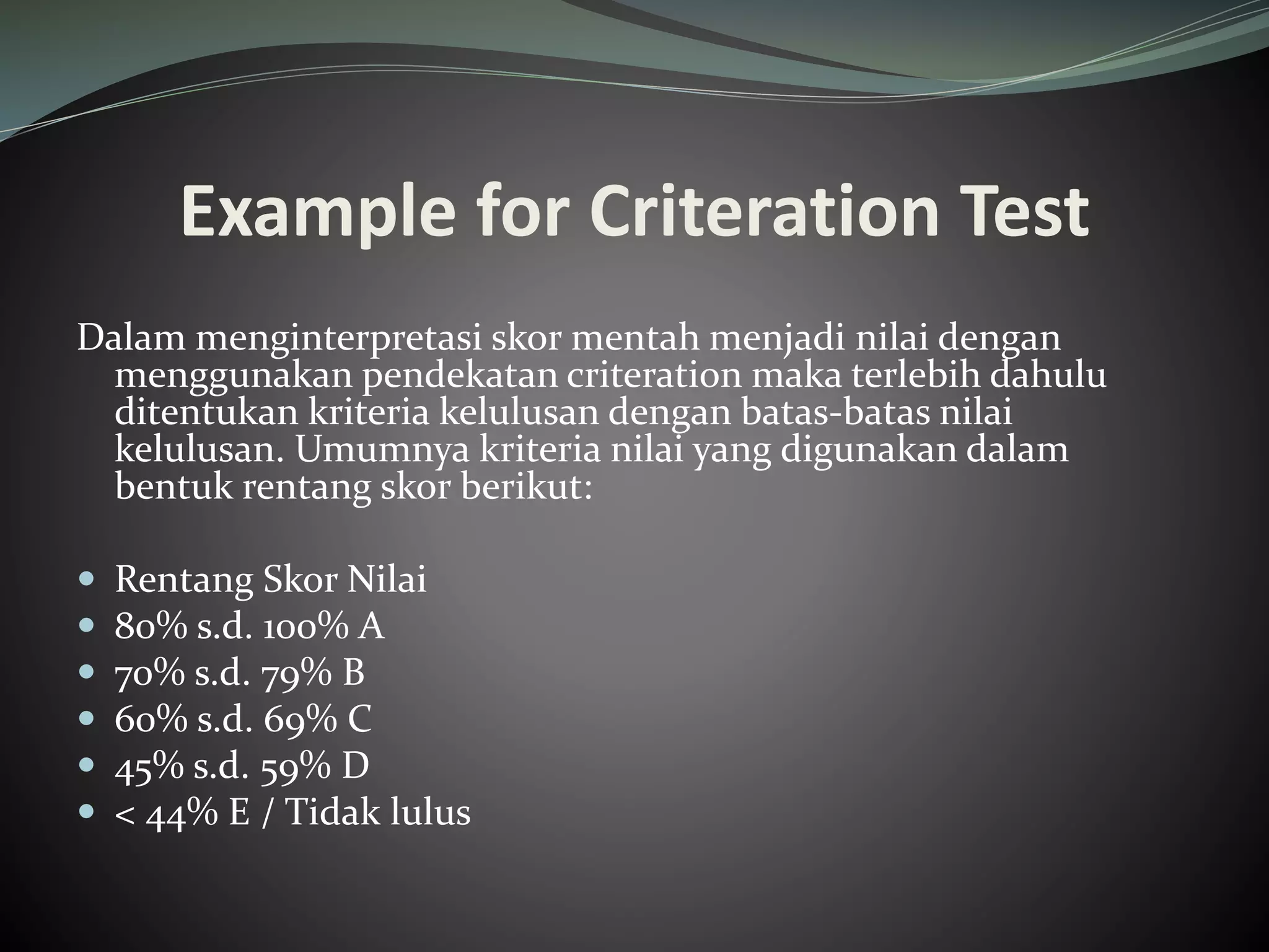 ppt norm reference and criteration test | PPTX